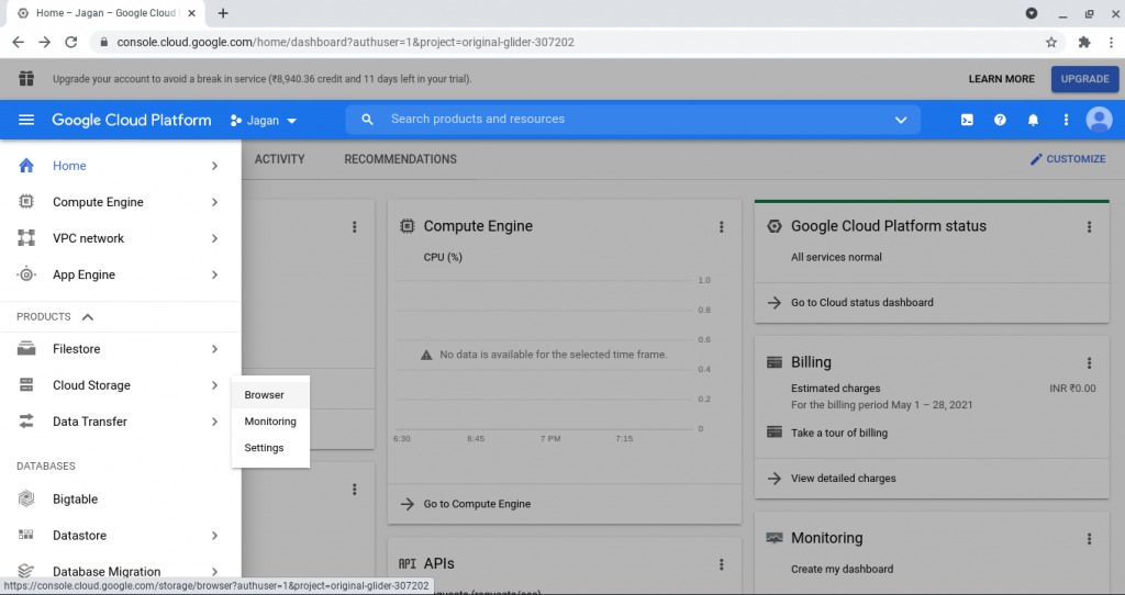 How to upload data in Google Cloud Storage? | easydeploy.io