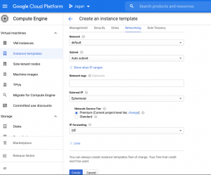How to create an Instance using Instance Template in GCE?