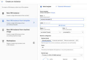 How to create an Instance using Instance Template in GCE?