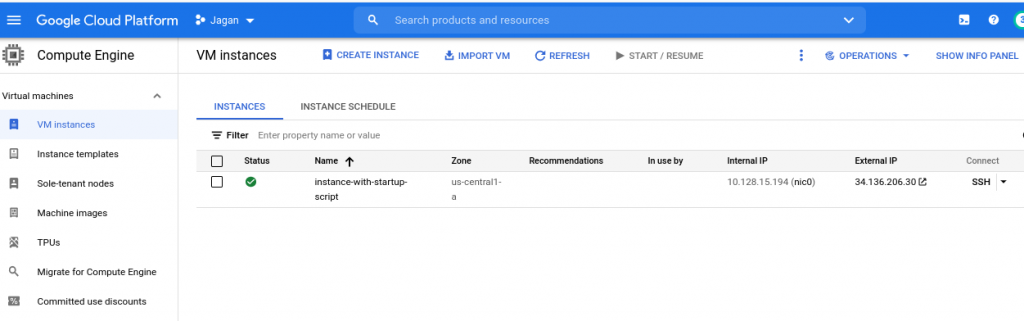 How to use the Startup Script in Google Compute Engine?