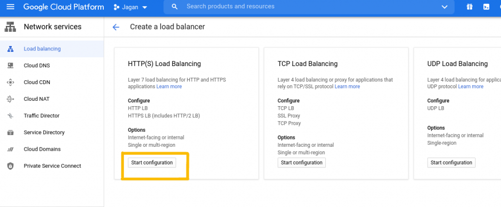 How to create a Load balancer in Google Cloud Platform?