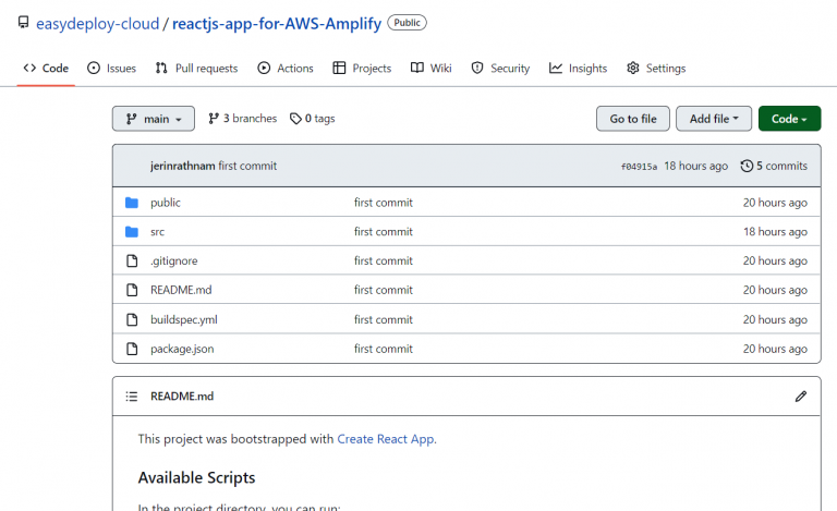 How to setup AWS Amplify with GITHUB Repository
