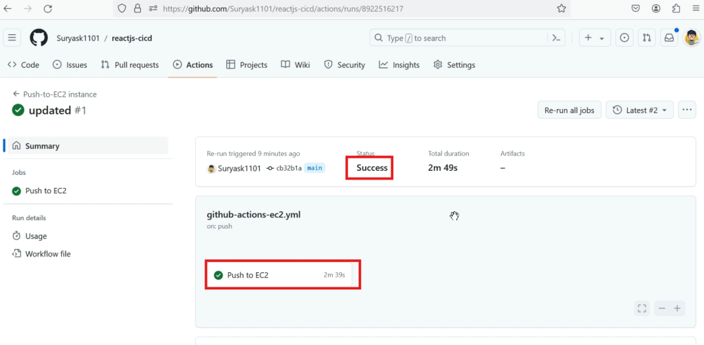 Setup Ci Cd Pipeline Using Github Actions For Reactjs Application Hosted On Aws Ec2