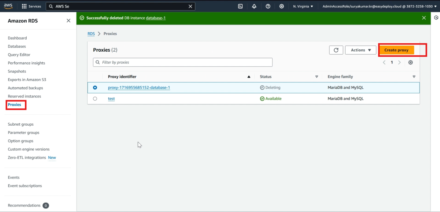 How to setup RDS proxy for streamlined database connectivity | easydeploy.io
