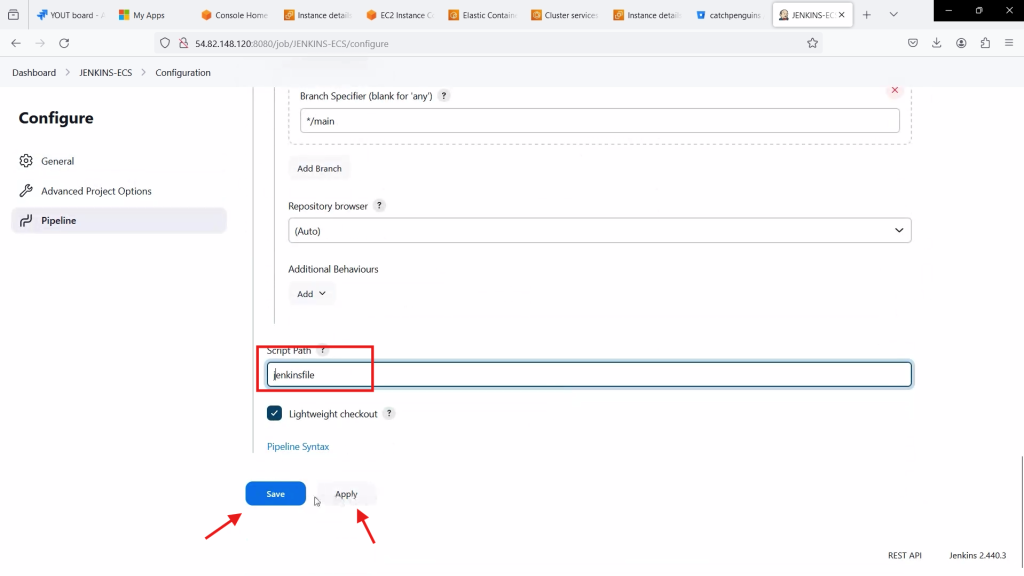how to setup jenkins CI/CD pipeline to automate build and deployment for ECS | easydeploy.io