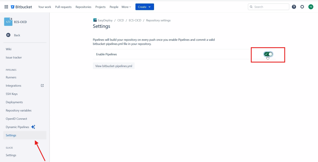 How to setup CI/CD pipeline to automate build and deploy ecs through bitbucket pipelines ...
