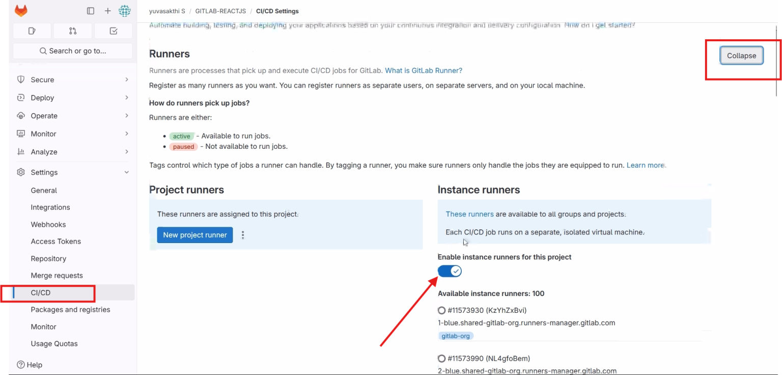 How to setup CI/CD pipeline to automate build and deployment to React js project on Gitlab ...