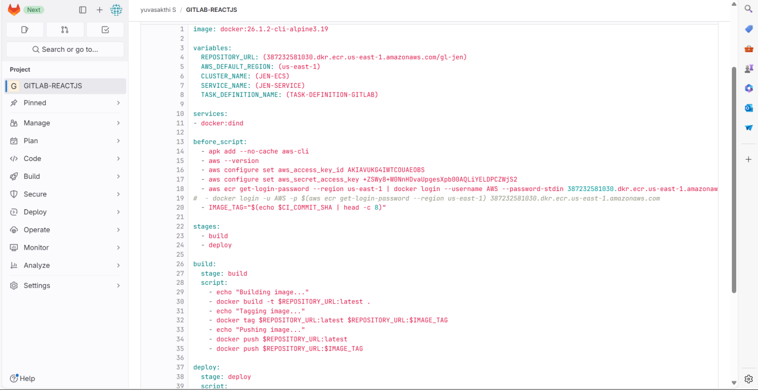 How to setup CI/CD pipeline to automate build and deployment to React js project on Gitlab ...